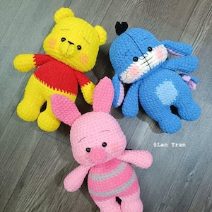 Bundle 8in1 PDF Bear and Friends Pattern Yellow Bear and Friends ...