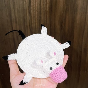 PDF Crochet Pattern Cute Cow Coaster - Etsy