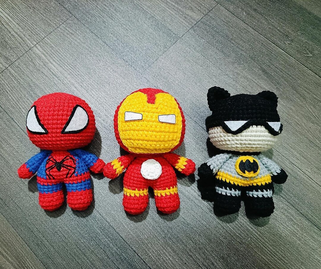 Bundle 3 PDF File Avengers Marvel Amigurumi Crochet Pattern Spiderman ...