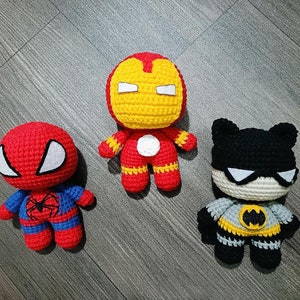 Bundle 3 PDF File Avengers Marvel Amigurumi Crochet Pattern Spiderman ...