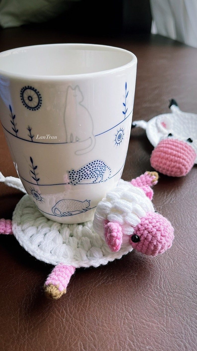 PDF Crochet Pattern Cute Little Sheep Animal Coaster - Etsy