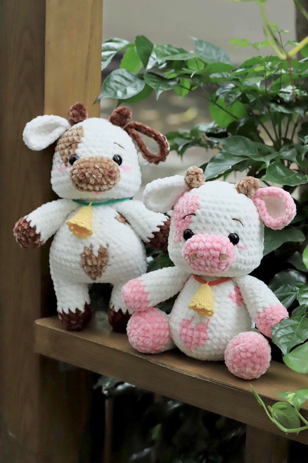 2in1 Strawberry and Milky Cow Crochet Pattern, Cow Plush Pattern, Bull ...