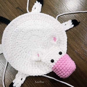 PDF Crochet Pattern Cute Cow Coaster - Etsy