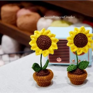 5in1 PDF File Mini Crochet Flower Pot, Crochet Flowers Pot Pattern ...