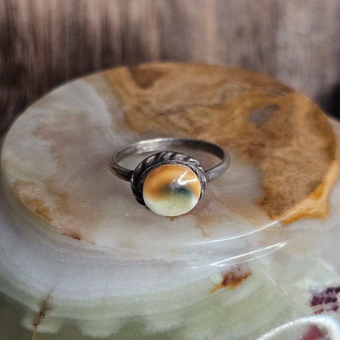 Antique Operculum Shiva Eye Ring 1930s - Etsy Australia