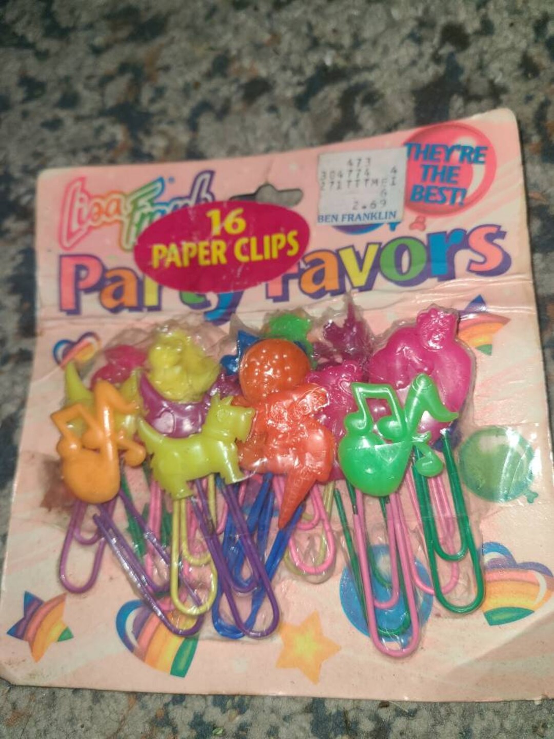 Lisa Frank 16 Pack Vintage 80s 90s Paper Clips Party Favors. New in ...