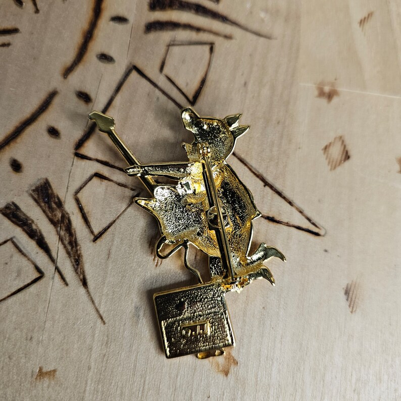 Vintage JJ Jonette Rock and Roll Pig With Guitar Brooch - Etsy