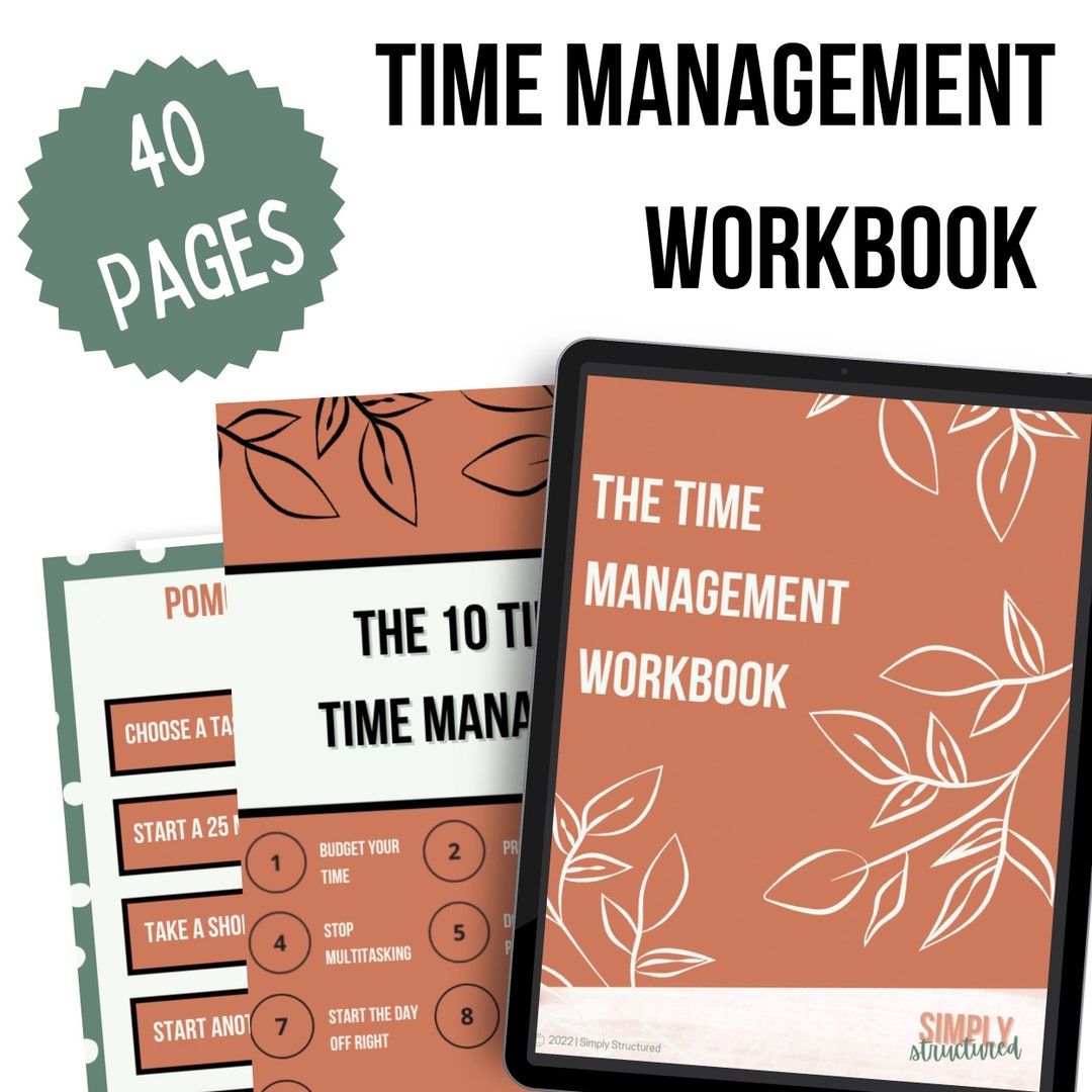 Time Management Workbook | ADHD Worksheets| Digital Workbook ...