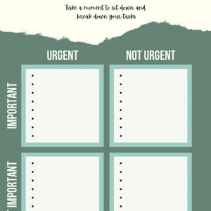 Eisenhower Matrix Worksheet | Time Management Strategies | Productivity ...
