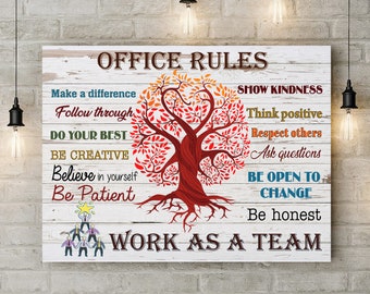 Teamwork Tree Art - Etsy