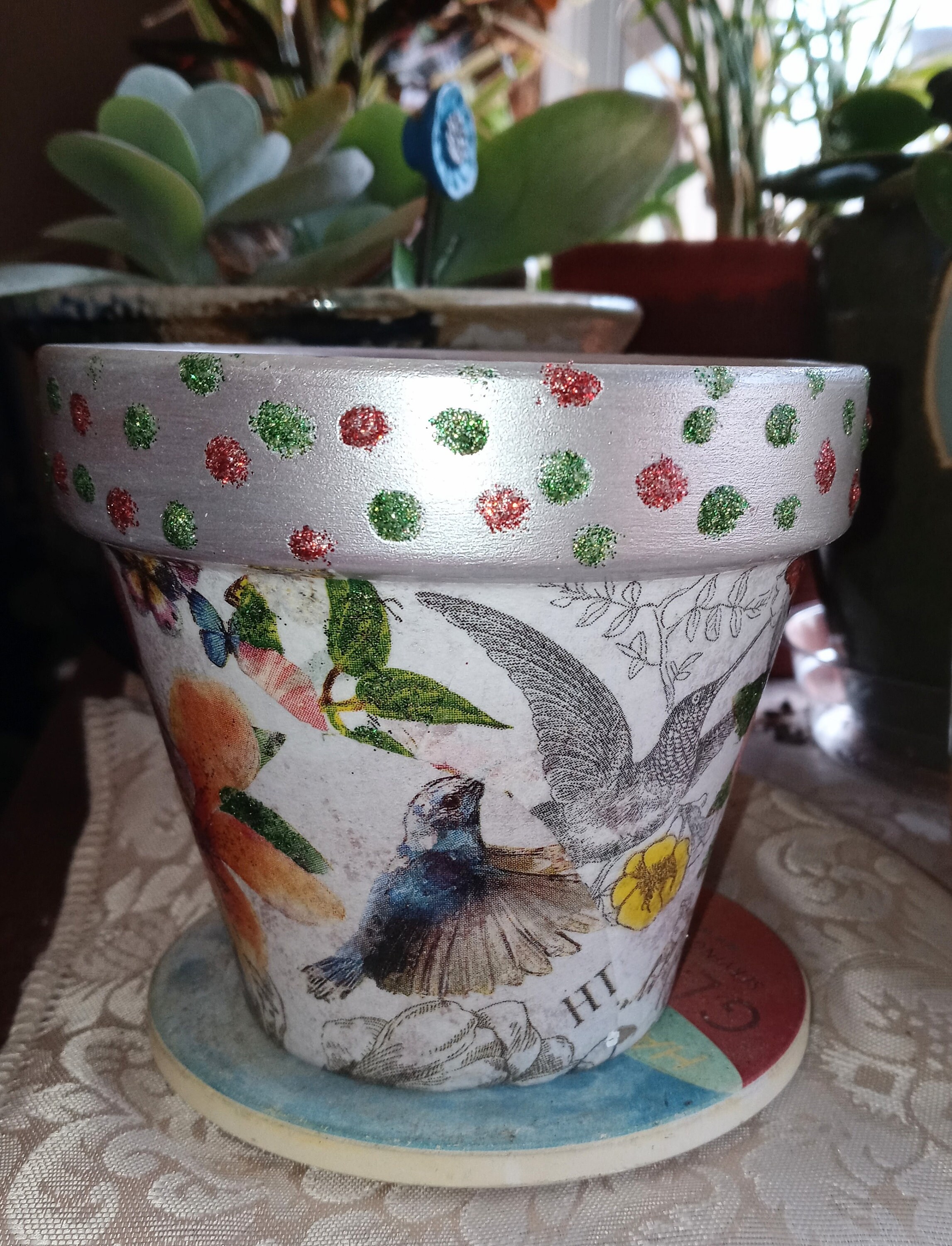 Hand Painted Terracotta Flower Pot - Etsy