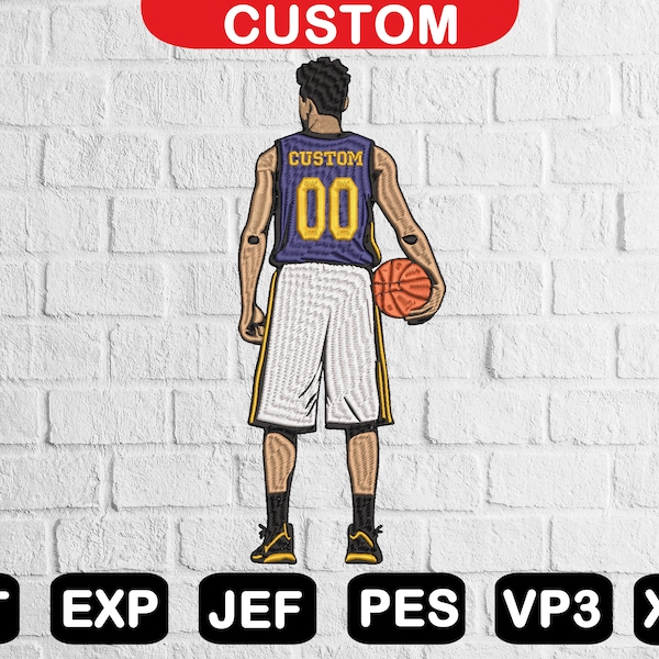 Basketball Player Embroidery - Etsy