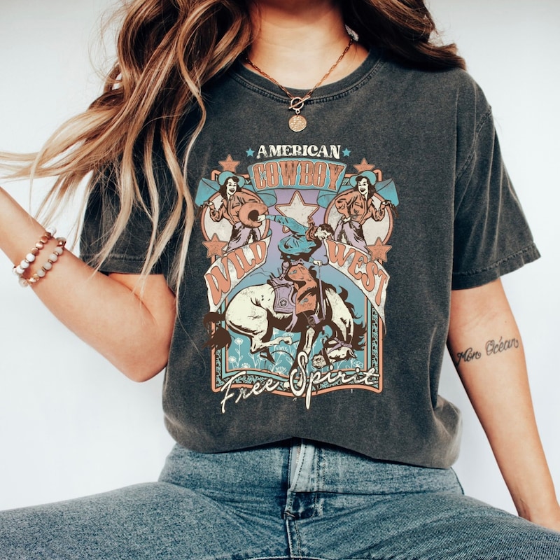 Western Graphic Tee - Etsy
