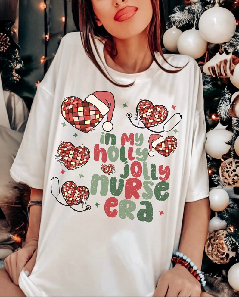 Comfort Colors in My Holly Jolly Nurse Era Cute Trendy - Etsy