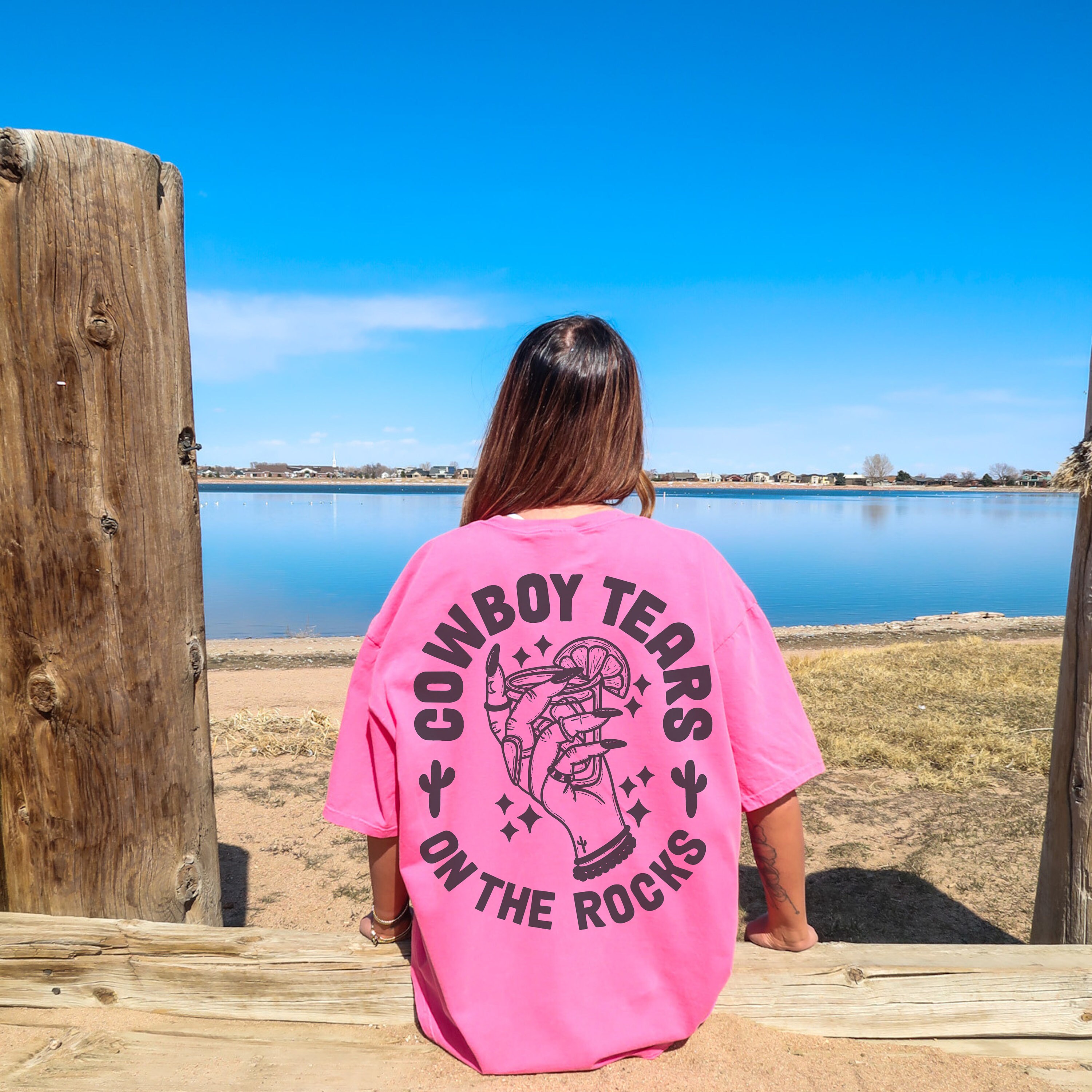 Comfort Colors Oversized Cowboy Tears T-shirt: Western Graphic Tee - Etsy