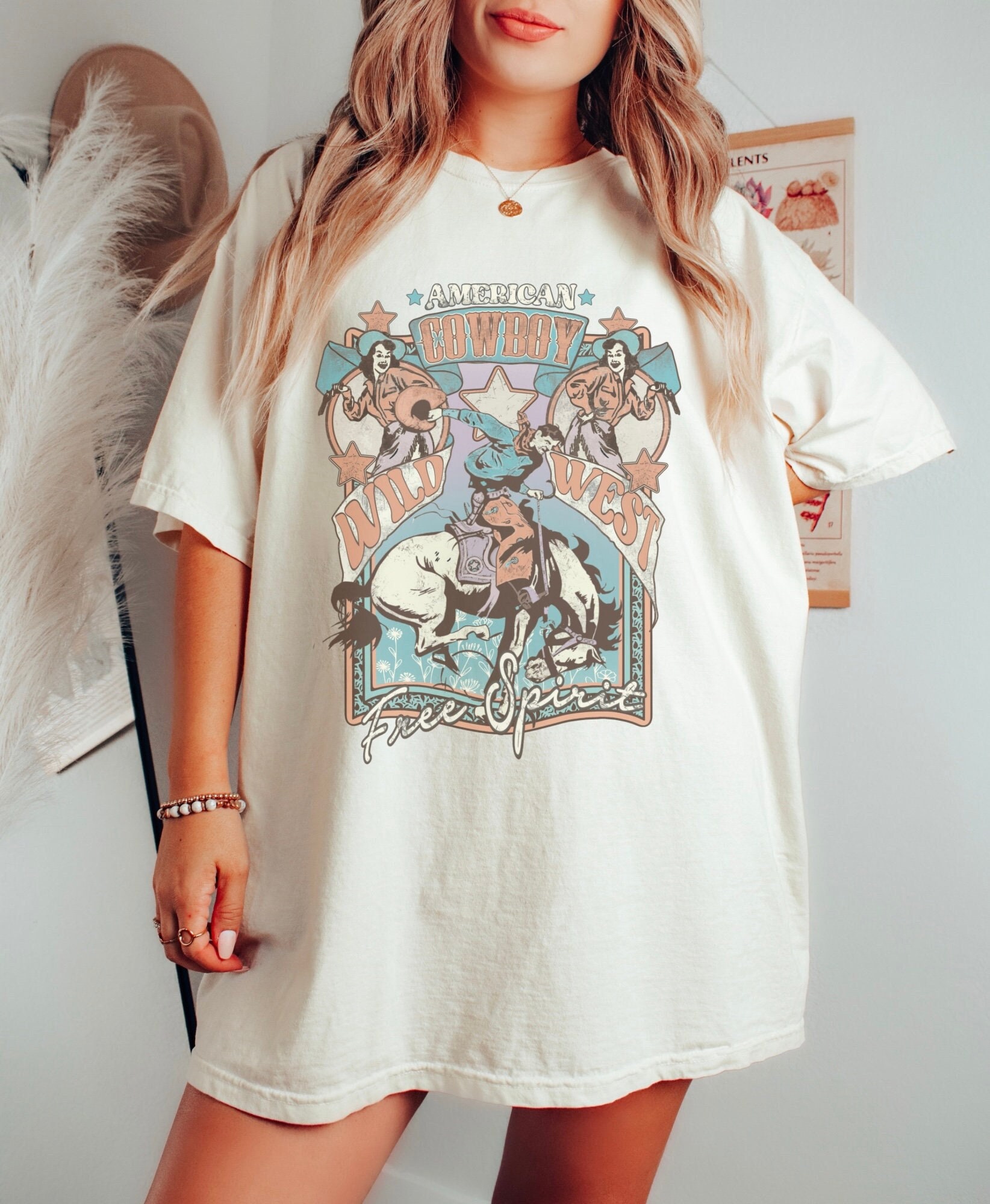 Western American Rodeo Shirt Retro Western Shirt Cowboy - Etsy