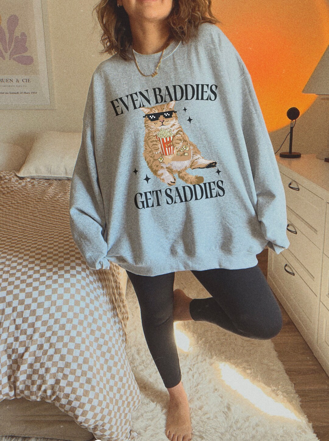 Even Baddies Get Saddies Mental Health Hoodie Devil Goth Hoodie Mental ...