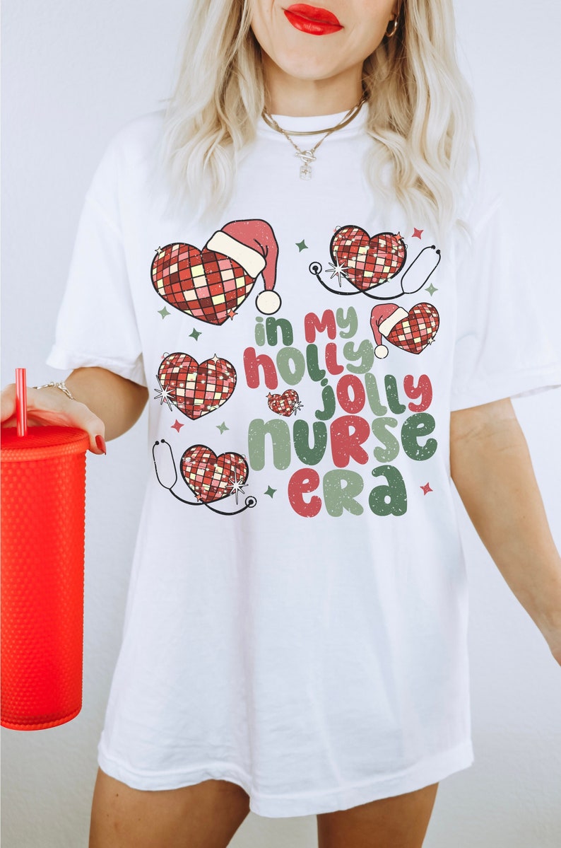Comfort Colors in My Holly Jolly Nurse Era Cute Trendy - Etsy