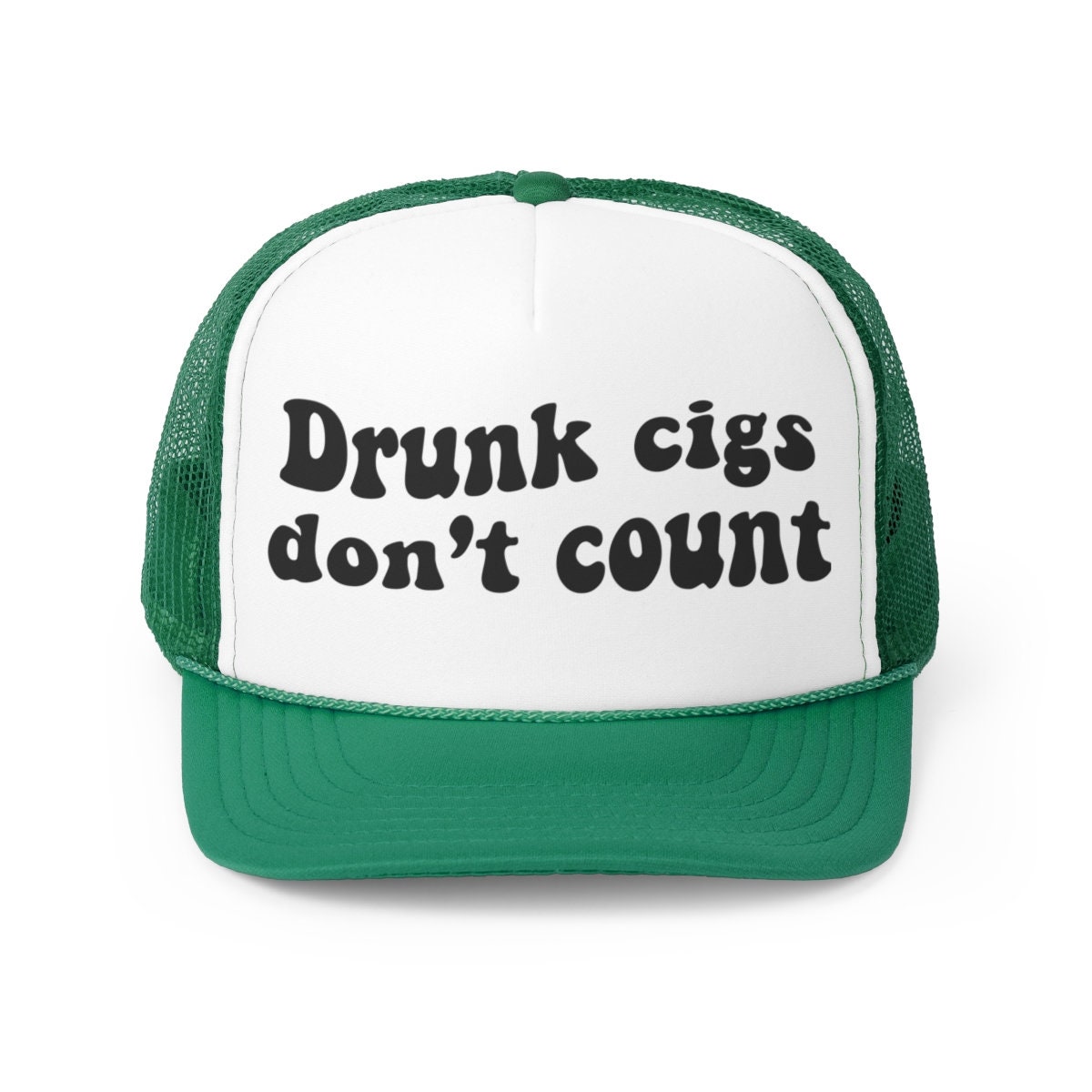Drunk Cigs Dont Count Trendy Summer Hat Funny Trucker Hat - Etsy