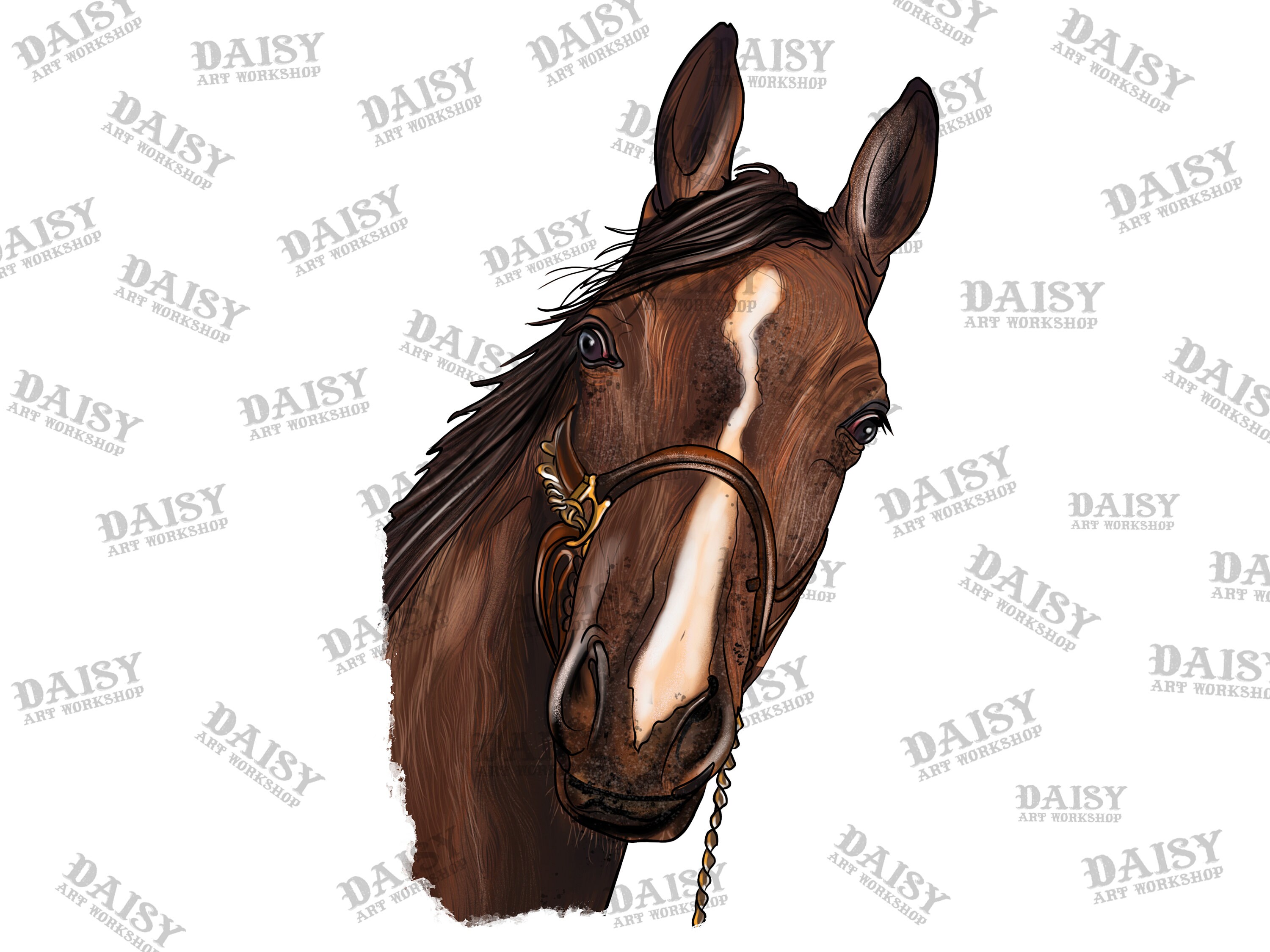 Western Horse Head Outline