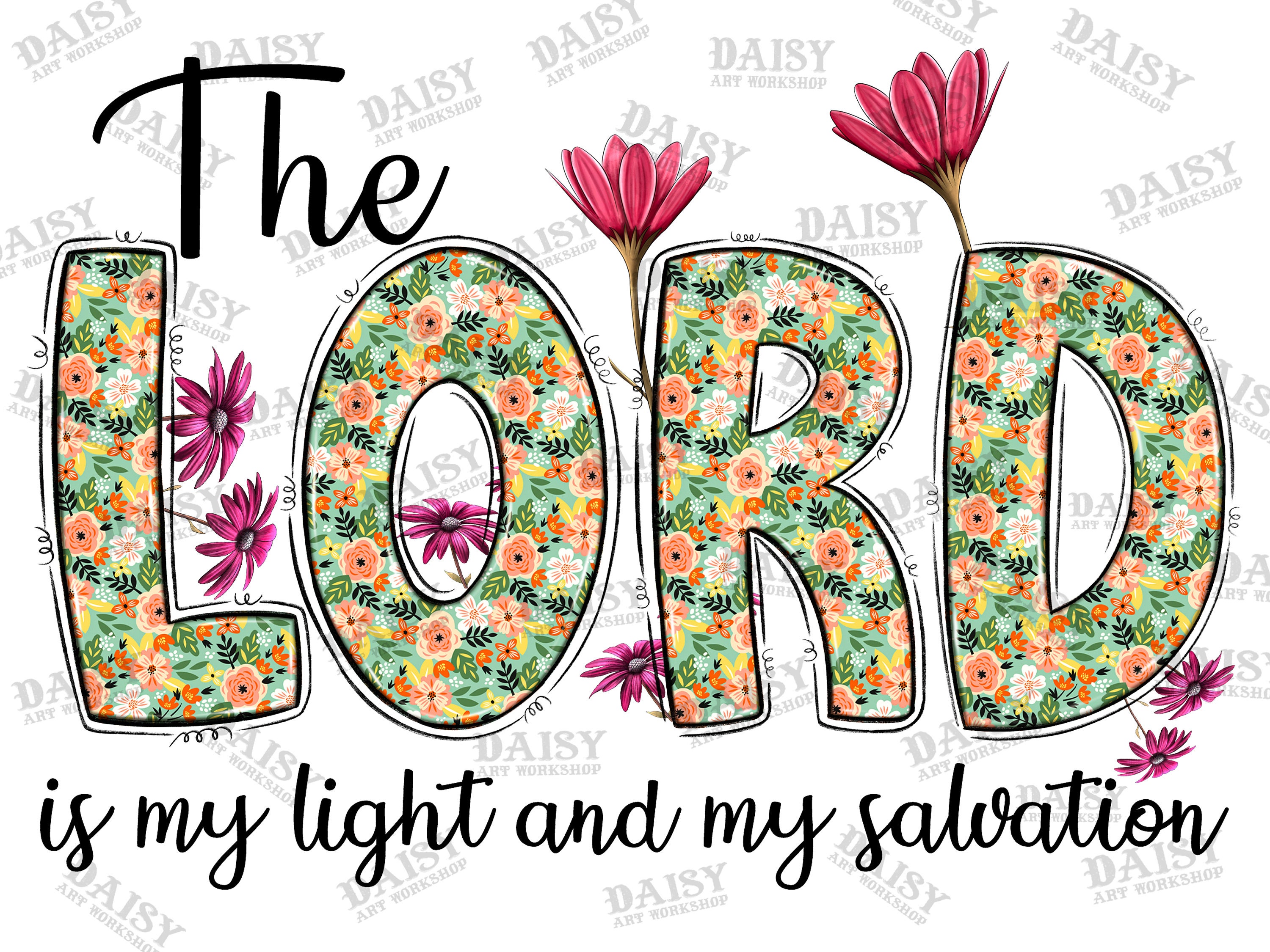 The Lord Is My Light And My Salvation Png The Lord Is My Etsy Australia