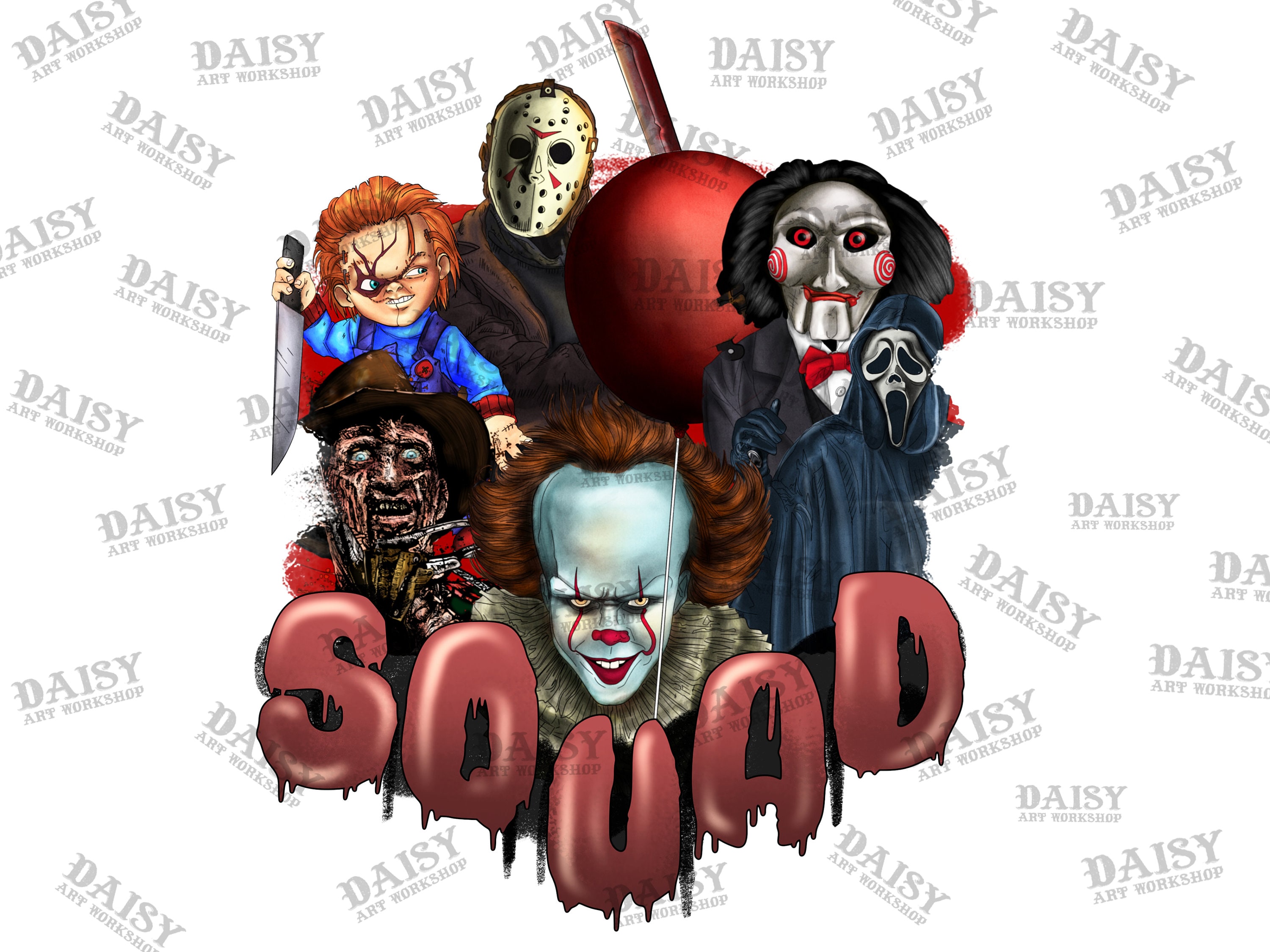 Horror Characters Png Horror Squad Png Horror Friends Png - Etsy UK