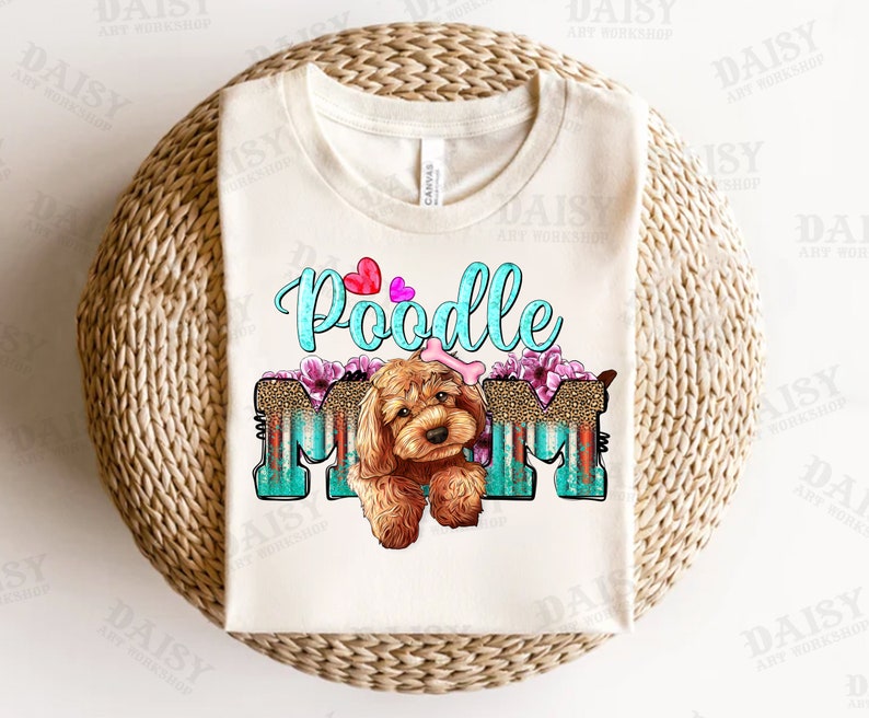 Poodle Mom Png Poodle Png Glitter Png Leopard Frenchie - Etsy