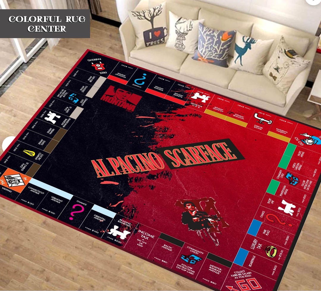 Monopoly Themed Rug,monopoly Board Rug,game Rug,monopoly Game Rug ...