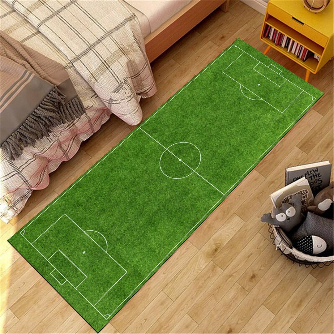 Soccer Field Rug, Kids Room Rug, Custom Rug, Sport Rug, Gift for Him ...