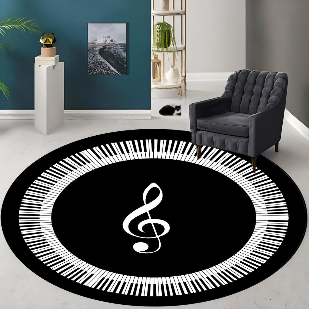 Musical Rug, Music Notes Rug, Music Lovers Rug, Piano Keys Rug, Piano ...