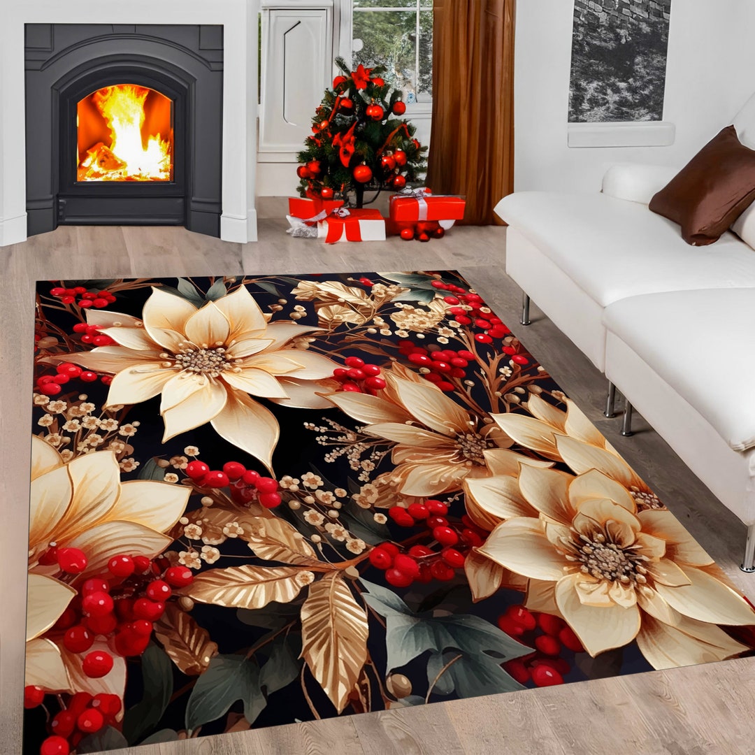 Christmas Rug, Merry Christmas Rug, Christmas Gift Rug, Christmas ...