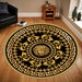 Compass Pattern Rug, Round Compass Rug, Nautical Rug, Medallion Rug ...