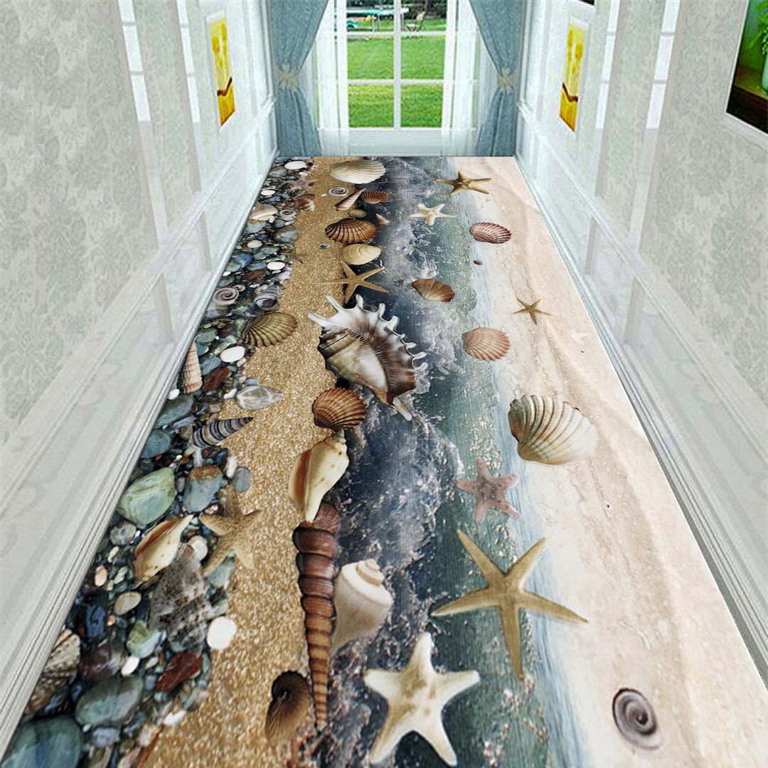 Sea Shells Rug,sea Star Rug,sand Rug,starfish Rug,living Room Rug,area ...