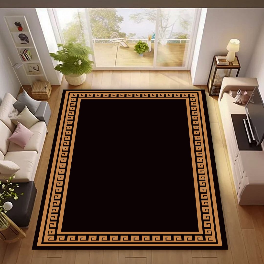 Greek Key Pattern Rug: Living Room Decor - Etsy