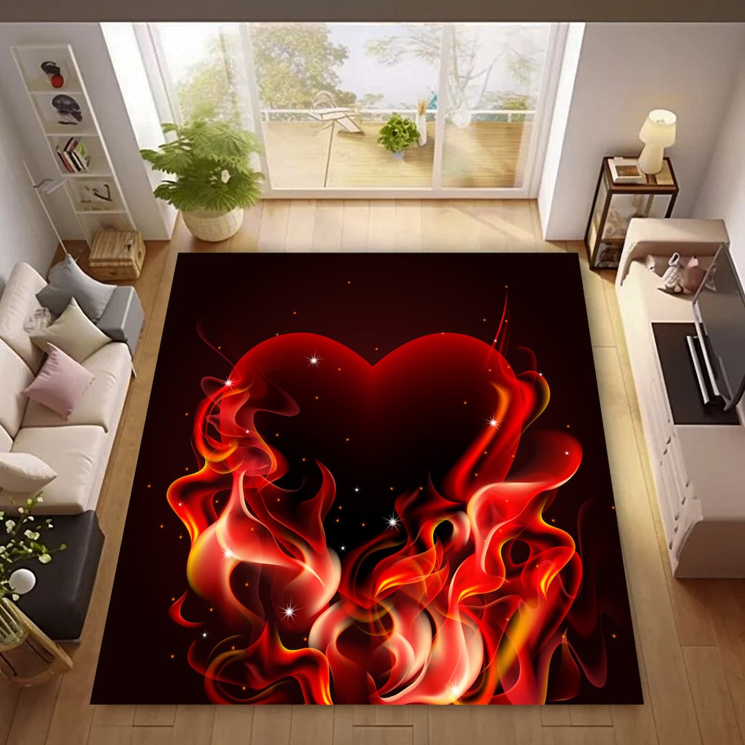 Love Rug, Heart Rug, Gift for Her, Custom Rug, Gift for Valentine ...