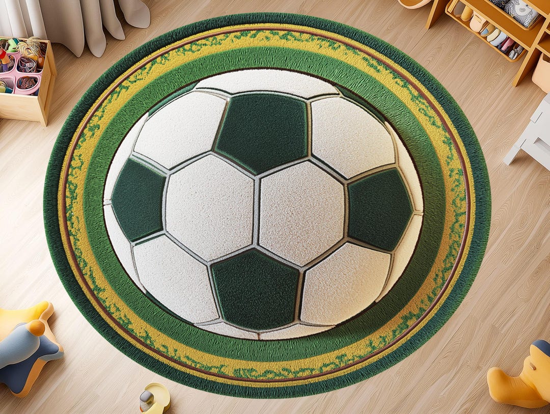 Soccer Ball Rug,football Rug,football Ball Rug,kids Room Rug,sport Rug ...