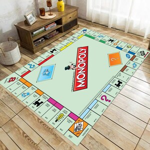 Monopoly Rug, Game Rug, Board Game Rug, Gaming Rug, Game Cards Rugs ...