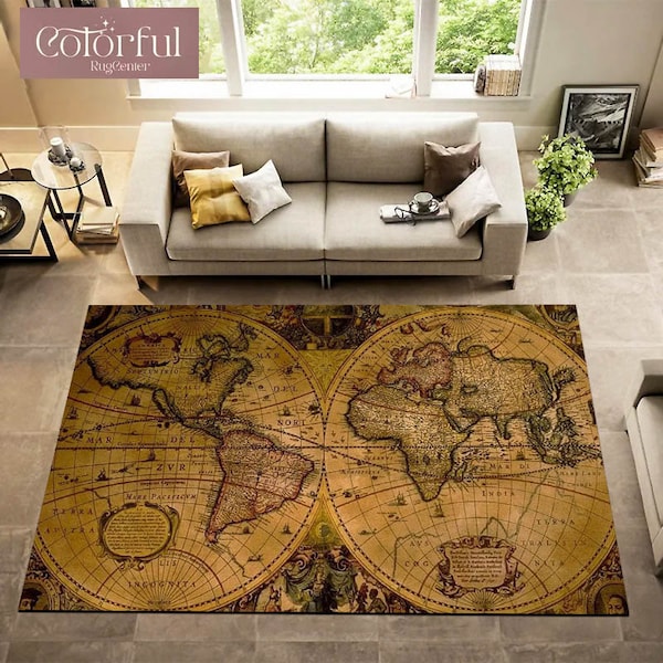 Buy World Map Rug - Etsy