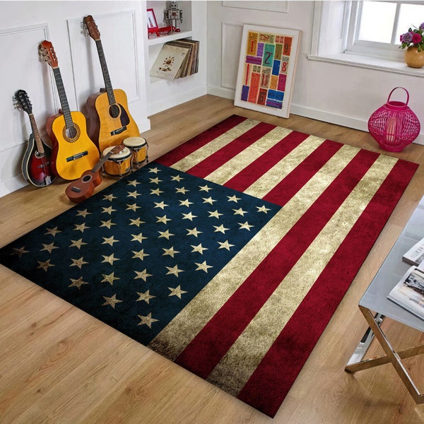 American Flag Area Rug - Etsy