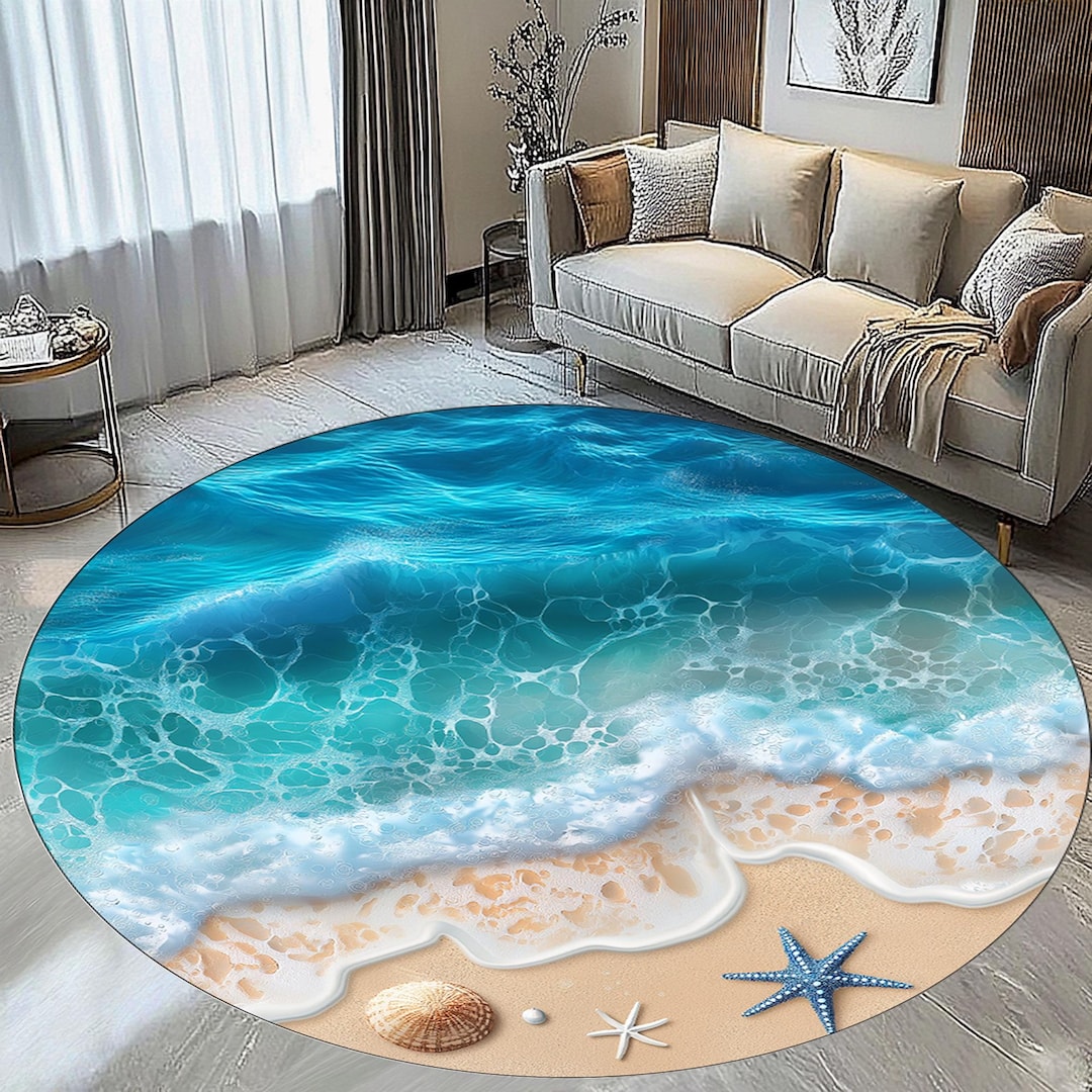 Sea Rug,beach Rug,water Surface Rug,ocean Wave Rug,summer Rug,living ...