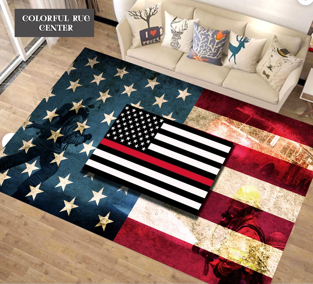 USA Flag Rug, American Rug, Modern Rug, Area Rug, for Living Room Rug ...
