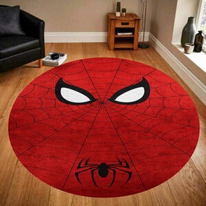 Spiderman, Spider Man Rug, Kids Room Rug, Round Rug, Area Rug, Gift for ...