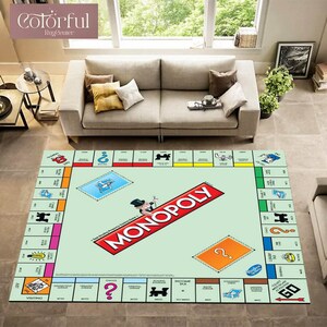 Monopoly Rug, Game Rug, Board Game Rug, Gaming Rug, Game Cards Rugs ...