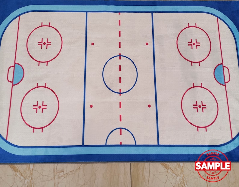 Hockey Rug Hockey Field Rug Gift for Him Kids Room Rug - Etsy