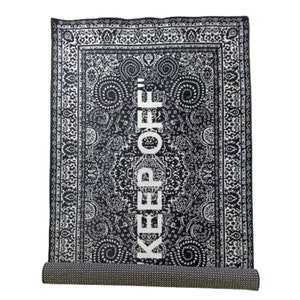 Black White Keep Off, Keep off Rug, Keep off Design, Home Decoration ...
