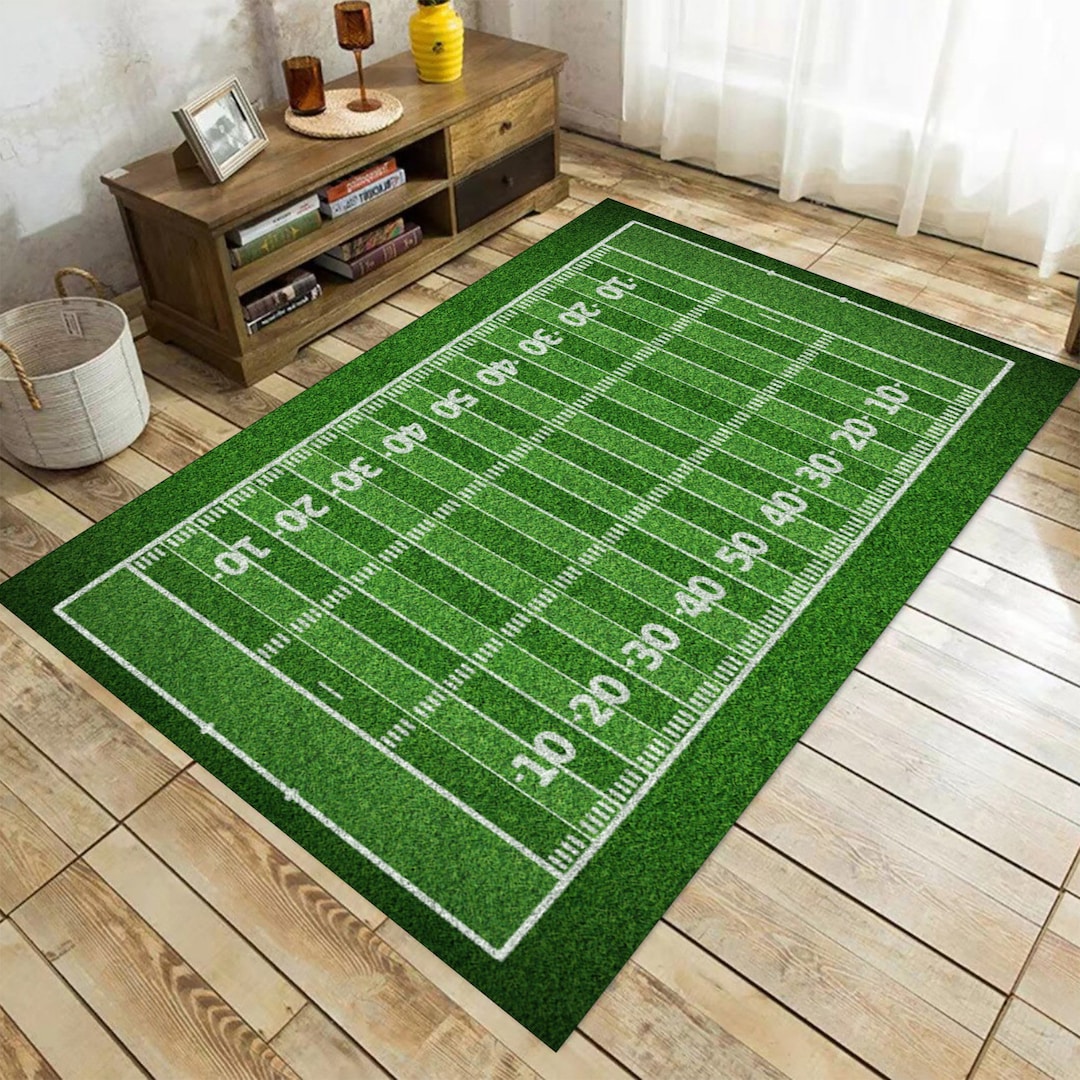 American Football Rug, Football Coart Rug, Gift for Him, Sports Rug ...