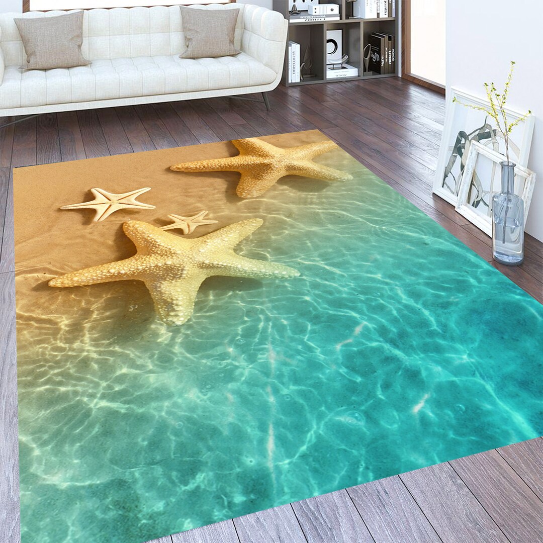Sea Shell,beach Rug,shell Pattern Rug,summer Rug,starfish Rug,living ...