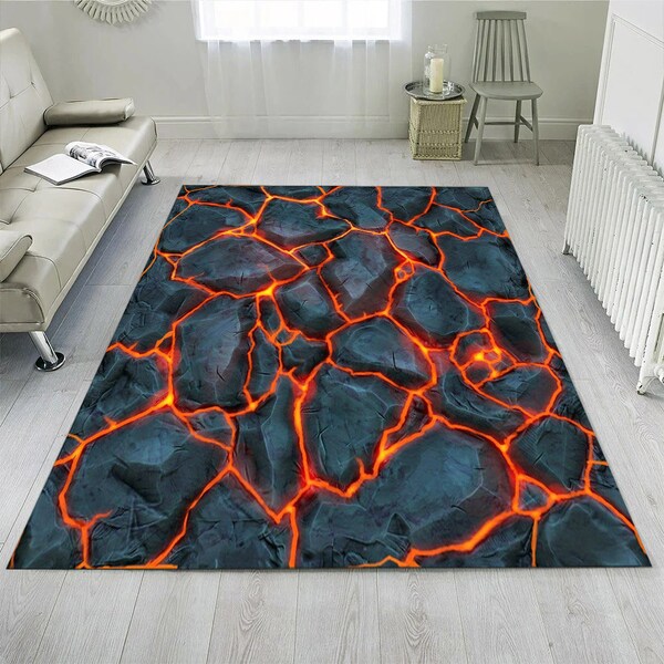 The Floor is Lava Rug - Etsy