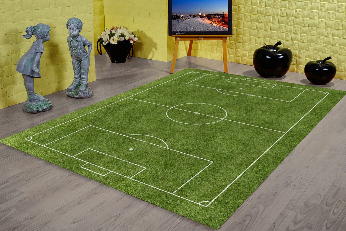 Soccer Field Rug Kids Room Rug Custom Rug Non-slip Rug - Etsy