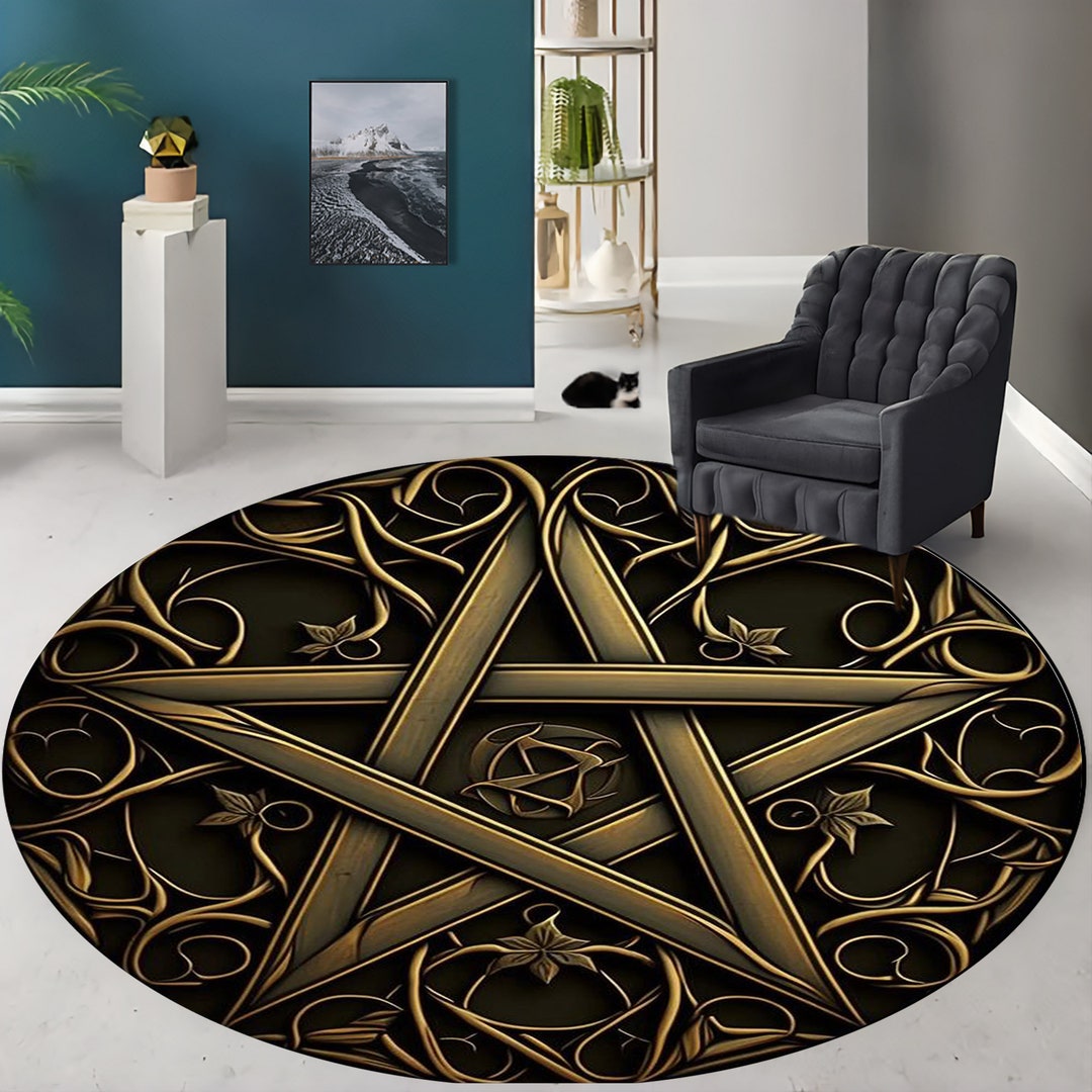 Supernatural Rug, Pentacle Symbol Rug, Devil's Trap Rug, Pentagram ...